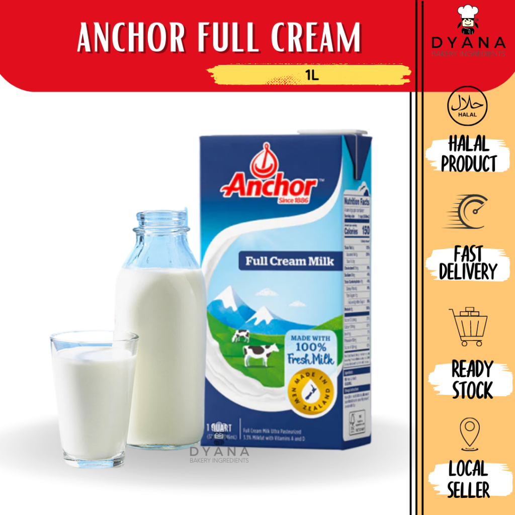 Anchor UHT Full Cream Milk 1Liter | Shopee Malaysia