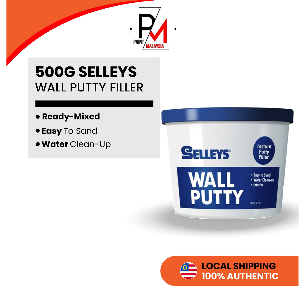 SELLEYS Wall Putty Filler 500G Plaster Partition White Filling Crack ...
