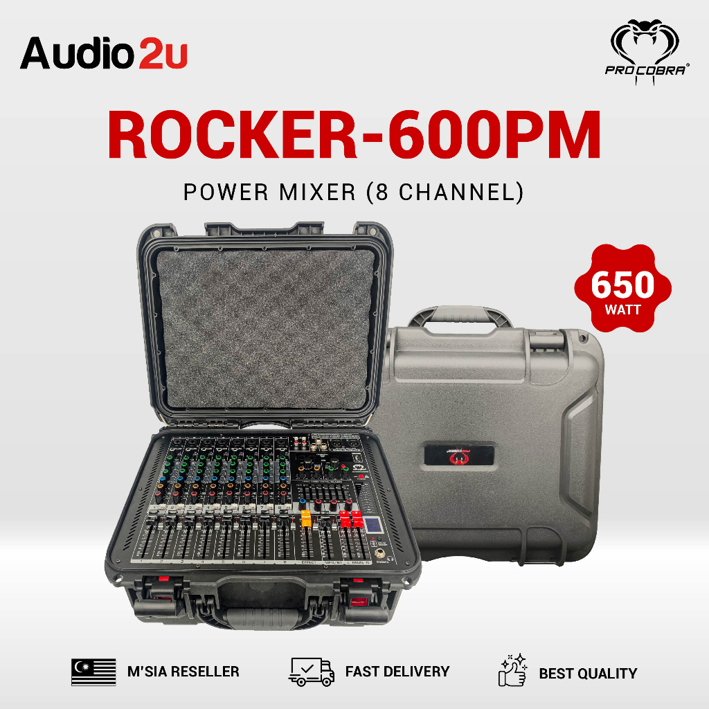 Pro Cobra Rocker-600PM Power Mixer 650 Watt (UPGRADE VERSION) | Shopee ...