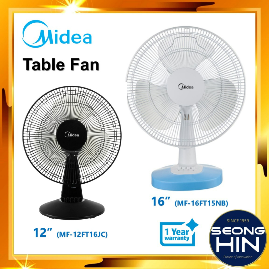 Midea 12" 16" Table Fan Kipas Meja / KHIND 16 inch Table Fan TF1610 SE ...