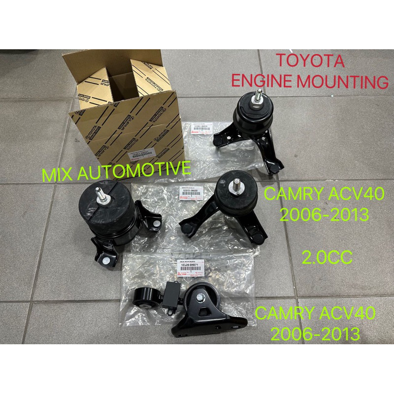 100% ORIGINAL JAPAN TOYOTA CAMRY ACV40 2.0 ENGINE MOUNTING SET 4PCS ...