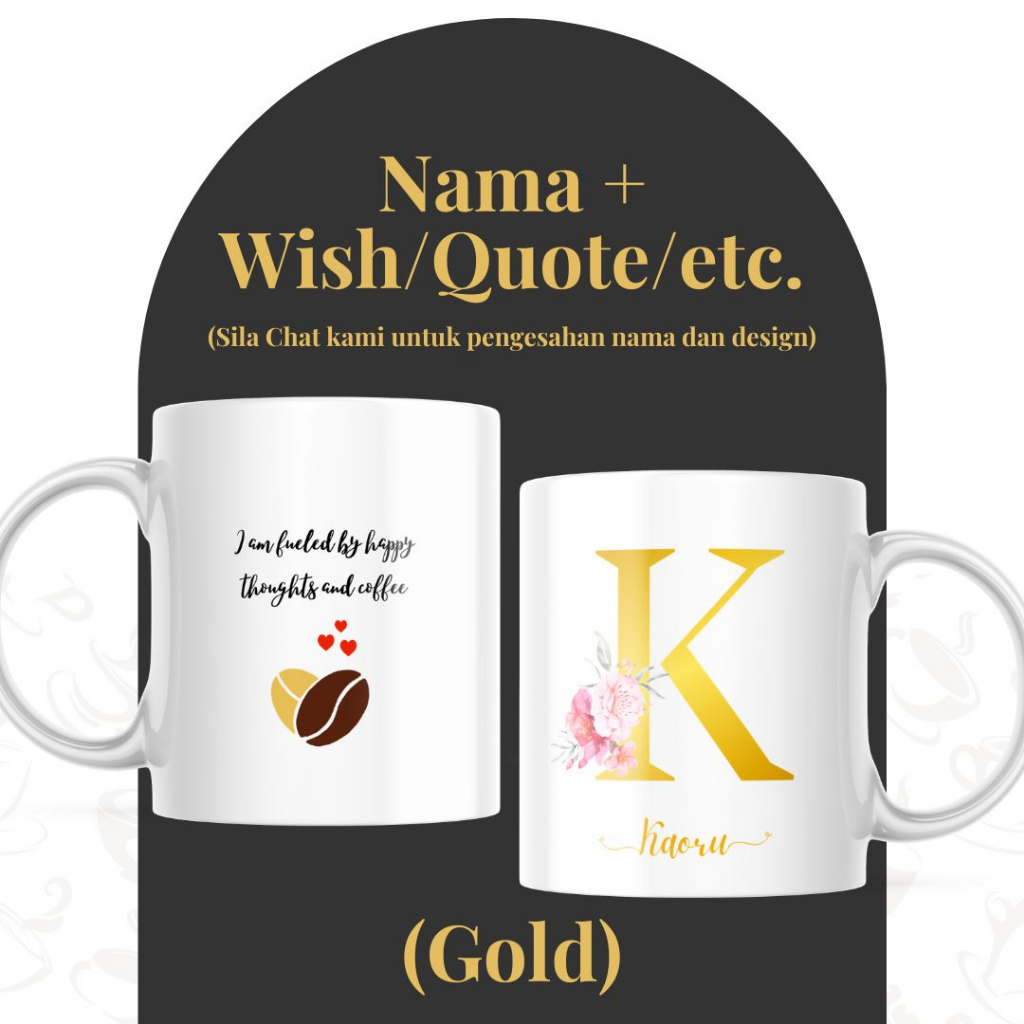 [HOT]🔥 Custom Mugs Name Initial FLOWER Personalized🔥 Alphabet Bunga ...