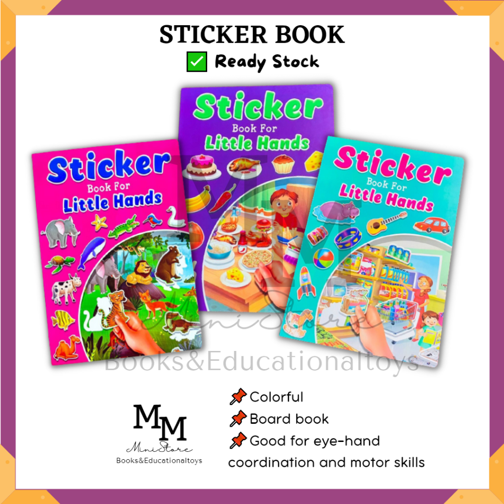 STICKER BOOK FOR LITTLE HANDS (New Cover) Kids Activity Board Book ...