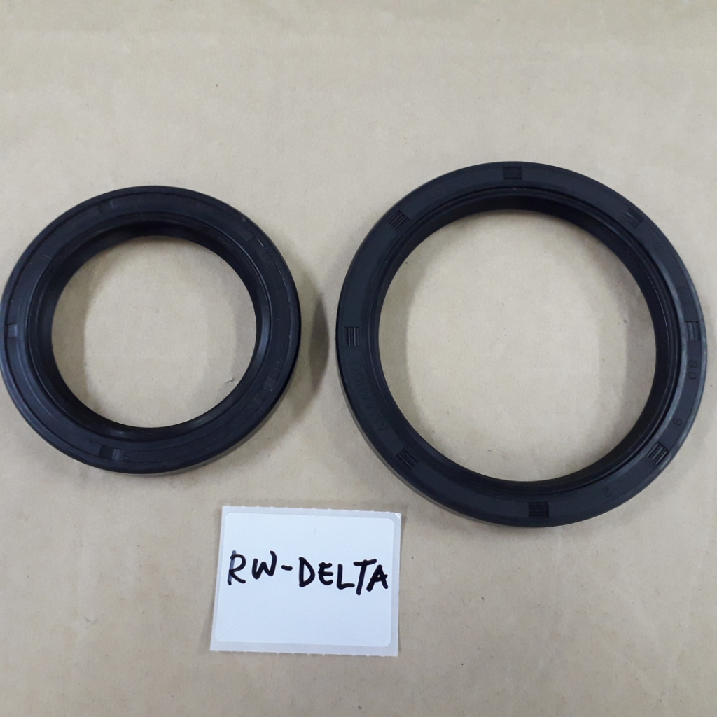 (2PCS SET RW-DELTA) REAR WHEEL BEARING OIL SEAL (INNER & OUTER) FOR ...
