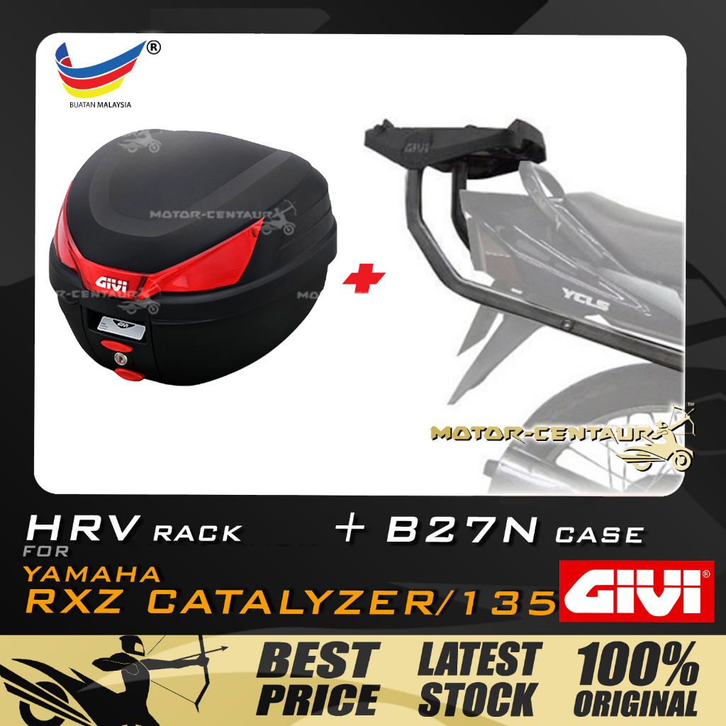 SET KOMBO KOTAK/BOX GIVI B27/B270/B32/B33/B42/B45/E43/E250 TOP CASE + YAMAHA RXZ CATALYZER ...