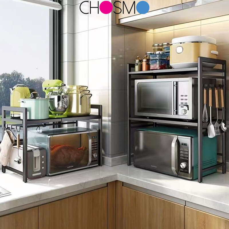 Rak Dapur Microwave Rack Oven Rack Kitchen Rack Stainless Steel Storage ...