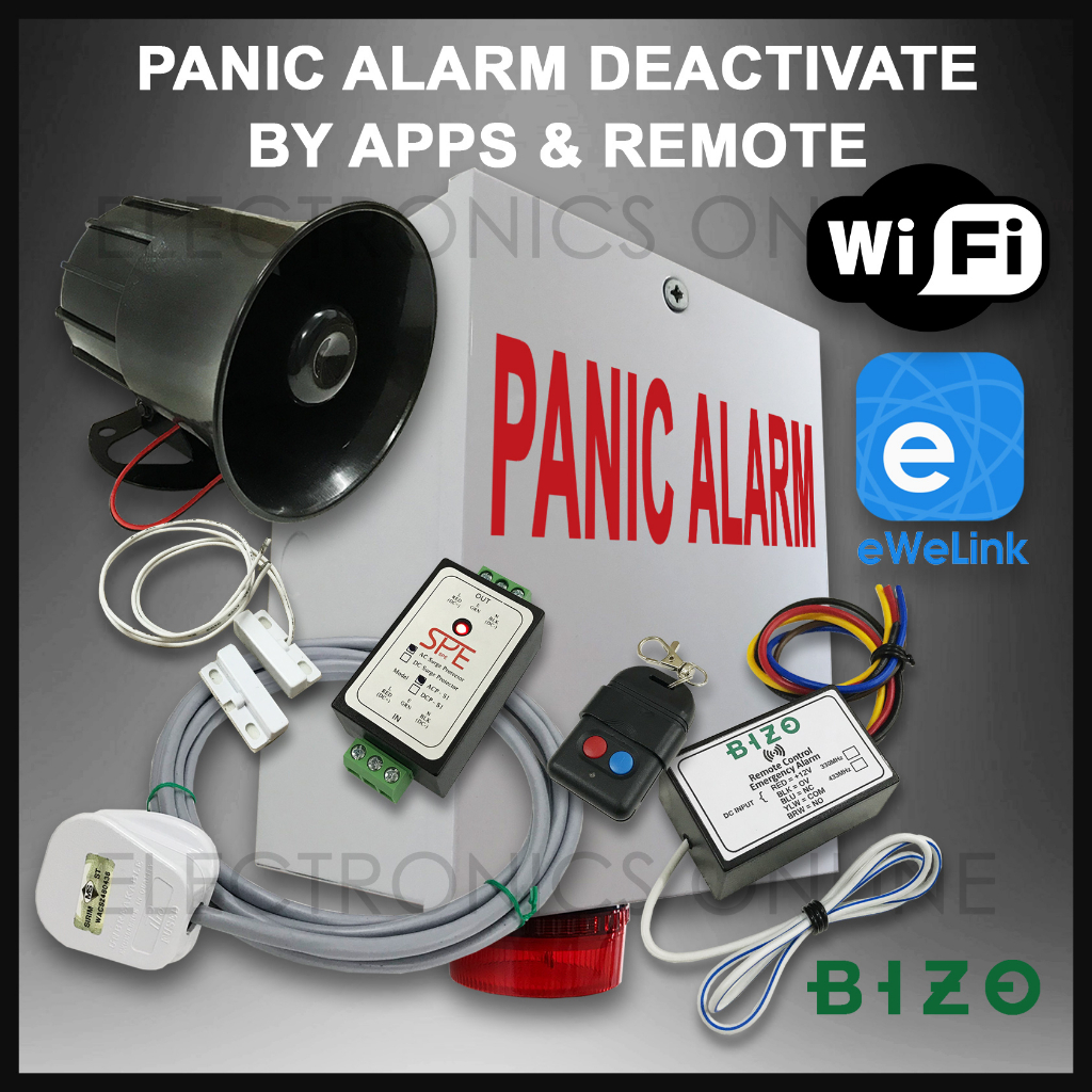 Panic Alarm Activate using PIR/Door sensor deactivate using APP and ...