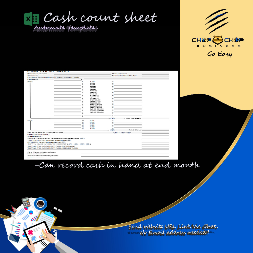 Cash count sheets docs | Shopee Malaysia