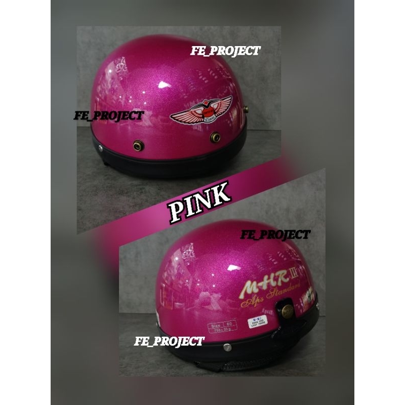 PINK Original MHR III Helmet Separuh 1/2 Half Cut (All packing in box ...