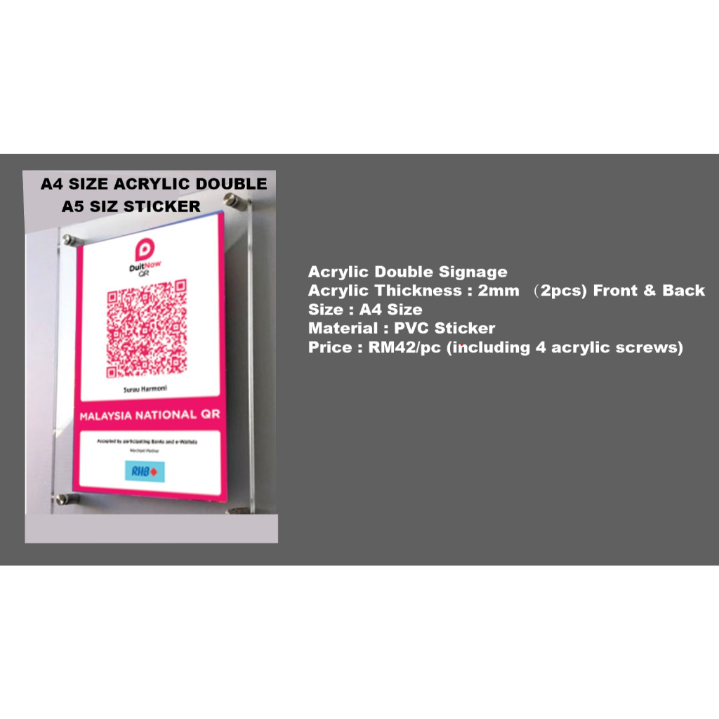 Custom Acrylic Signage, Custom Sticker Signage, Custom PVC Signage ...