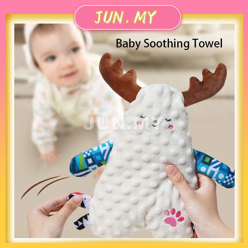 Baby Soothing Towel Sleep Toy Soft Soothing Doll Teether Can Bite ...