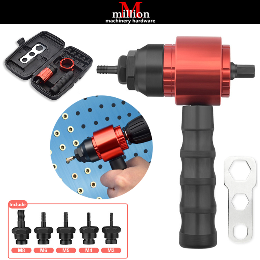 Electric Rivet Nut Gun M3 M4 M5 M6 M8 Cordless Riveting Electric Drill ...