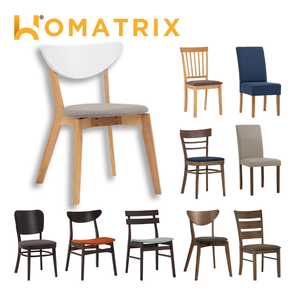 HOMATRIX Wooden Dining Chair Ergonomic Scandinavian Nordic Kerusi Makan ...