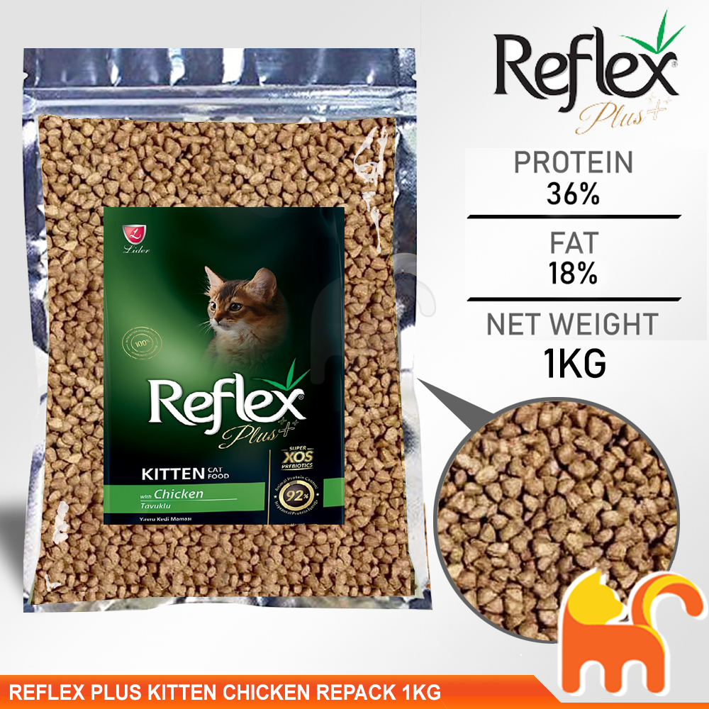 Reflex Plus Kitten Chicken Repack 1kg | Super Premium Cat Food | Made ...