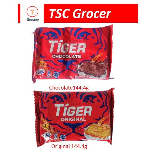 Biskut Tiger Original/ Chocolate 144.4 gram | Shopee Malaysia