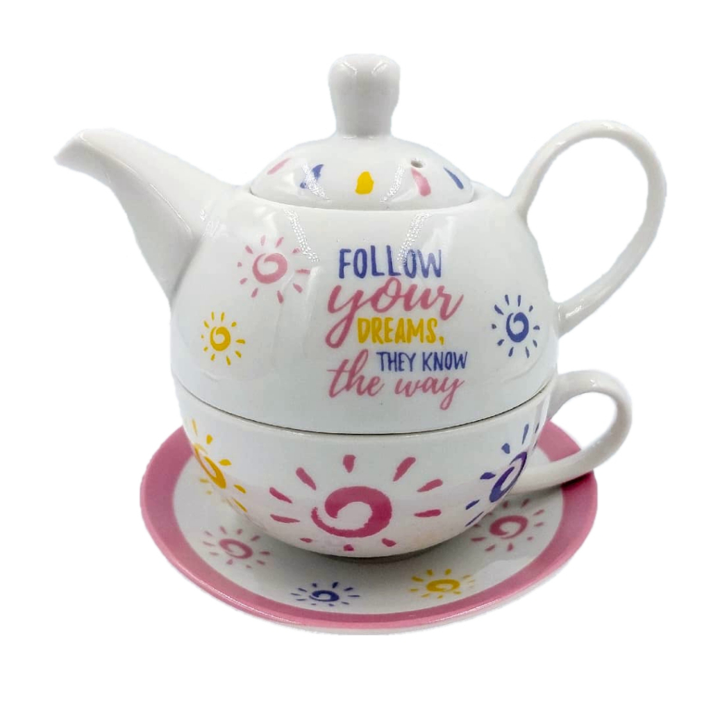 Unilever Ceramic Portable Creative Tea Set One Teapot One Cup 2in1 Set ...