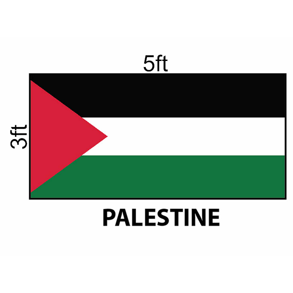 Palestine Flag 3x5ft, Bendera Palestine 3x5ft, Polyester | Shopee Malaysia
