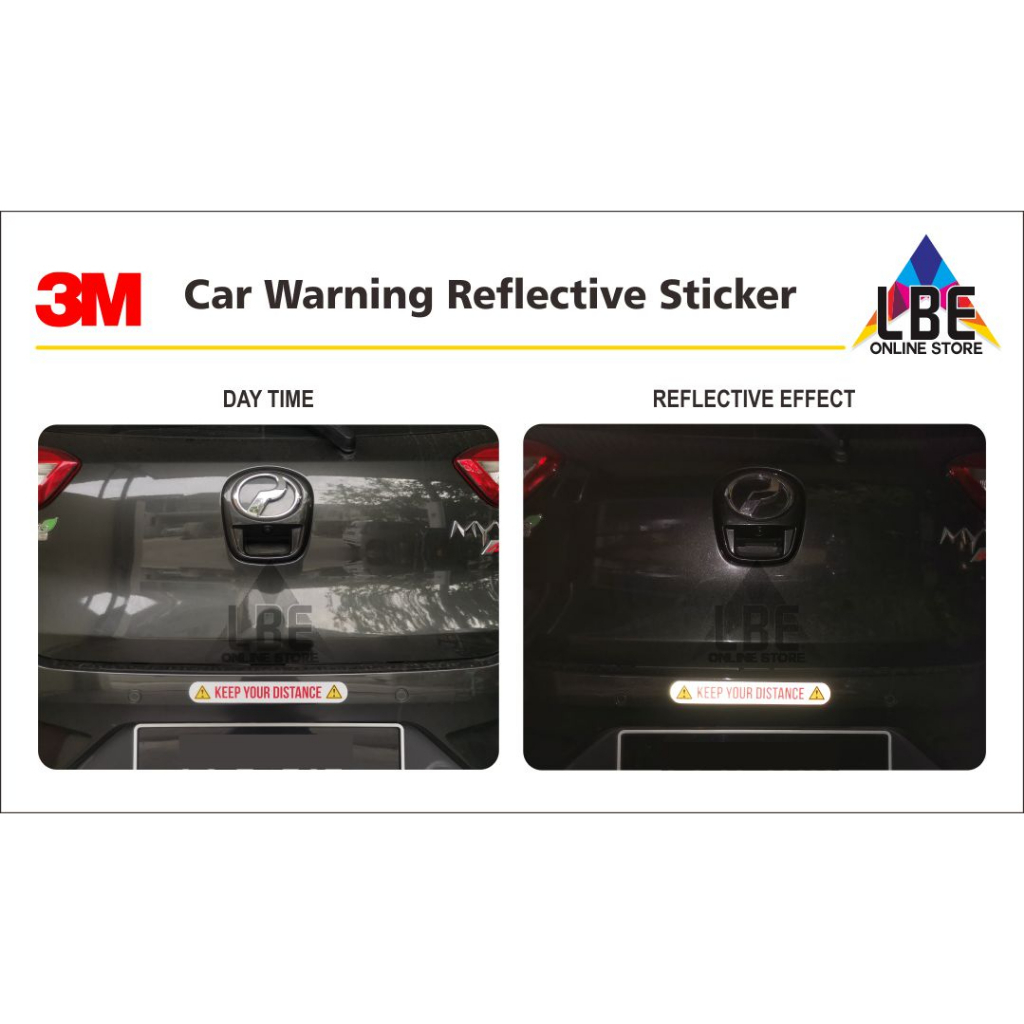Car Warning Reflective Sticker - Keep Your Distance | Shopee Malaysia