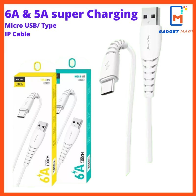 5A 6A Type C super fast charge USB Cable Andriod 1M charger Compatible ...