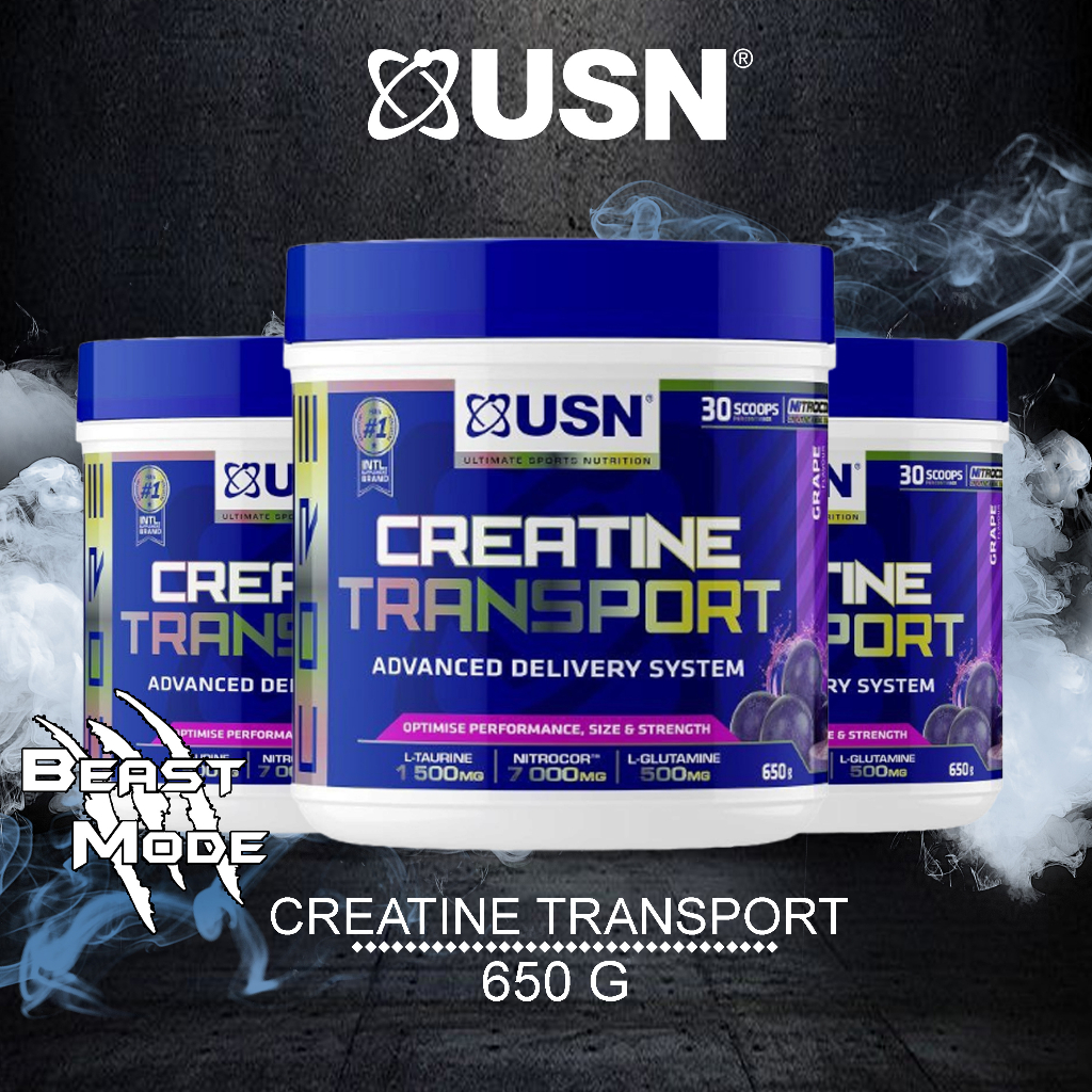 USN Creatine Transport System Creatine Monohydrate 650 g with Flavor ...