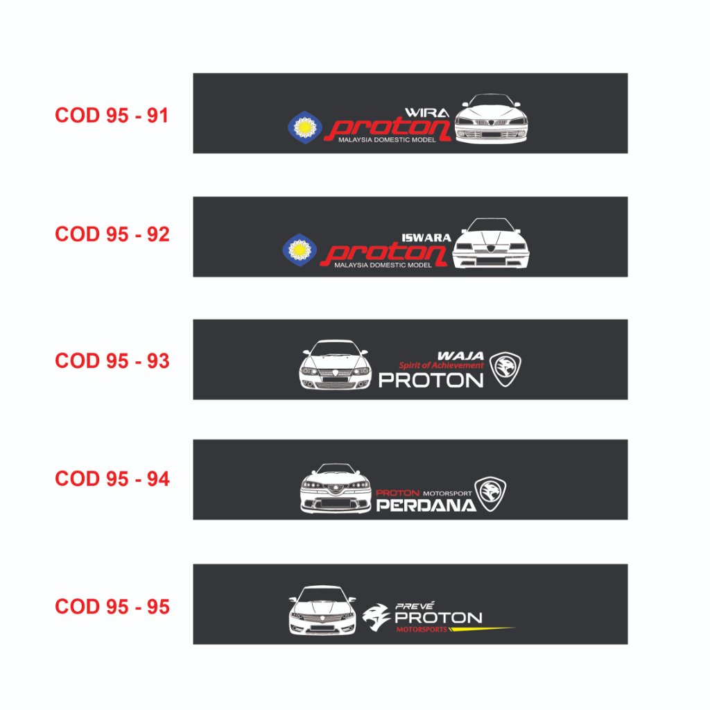 Front Windscreen Windshield Window Sticker PROTON WIRA WAJA ISWARA ...