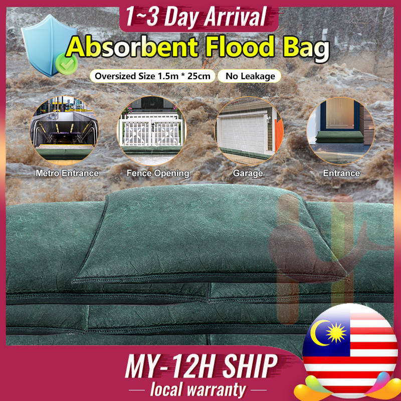 Sandless Sandbag Flood Control Water Activated Flood Barriers Absorbent ...