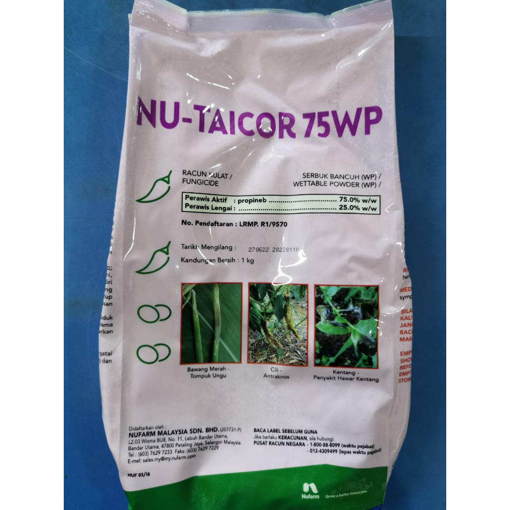 (+-1KG) Racun kulat Propineb Nu-taicor 75WP | Shopee Malaysia