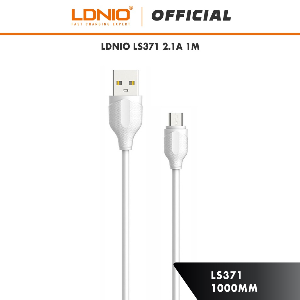 LDNIO LS371 High Speed Data Cable 2.1A Woven Design [Compatible with ...