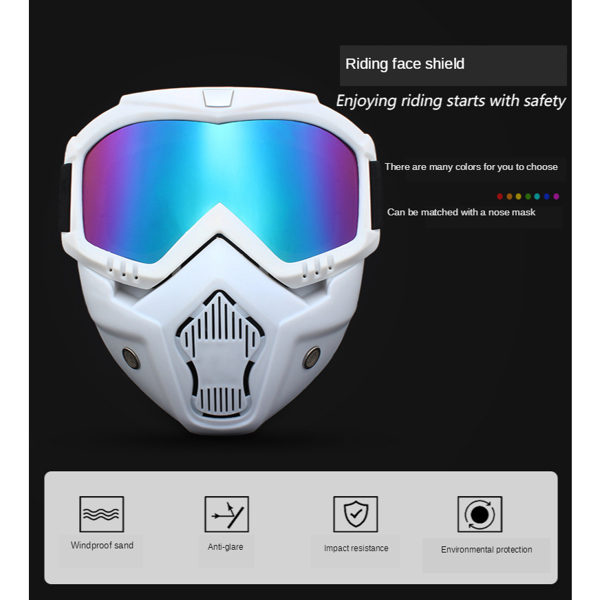 Windproof Mask Full Face Goggles Adult Painball Airsoft BB Gel Ball Toy ...