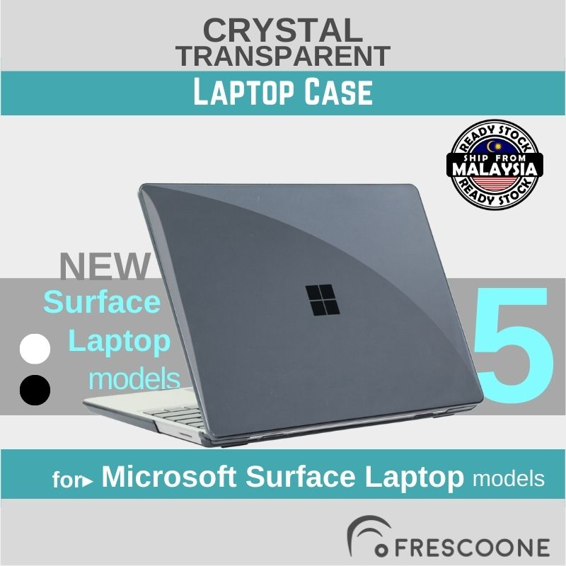 CRYSTAL Notebook Clear Case Hard PC Casing for Microsoft Surface Laptop ...