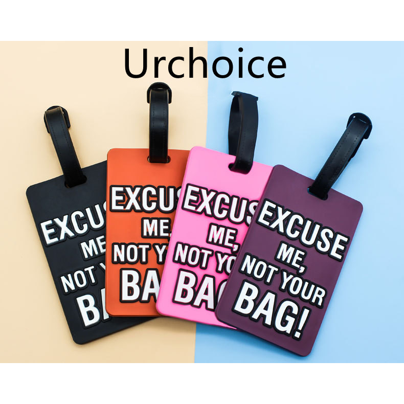 [READY STOCK] Travel Luggage Tag Plastic Multiple Colors Labels Name Address Silicone Suitcase ...