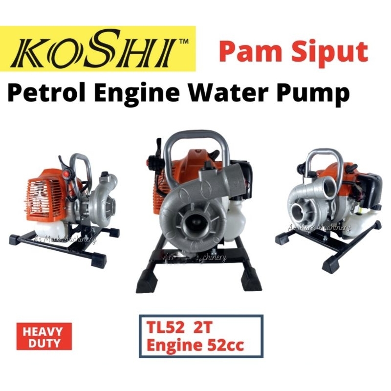 (Ready Stock) Koshi 1.5" Inchi TB52cc 2-Stroke Gasoline Engine Water ...