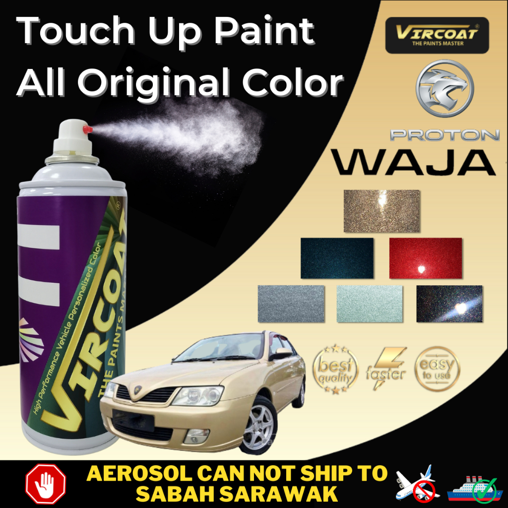 [Proton Waja] VIRCOAT Aerosol Spray Original Color Touch Up Paint Car ...
