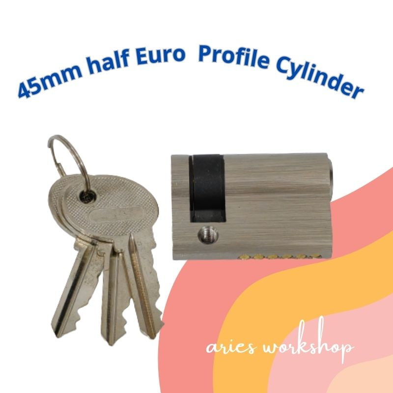 Euro Profile Cylinder 45mm half profile with Key PRIMO single profile ...