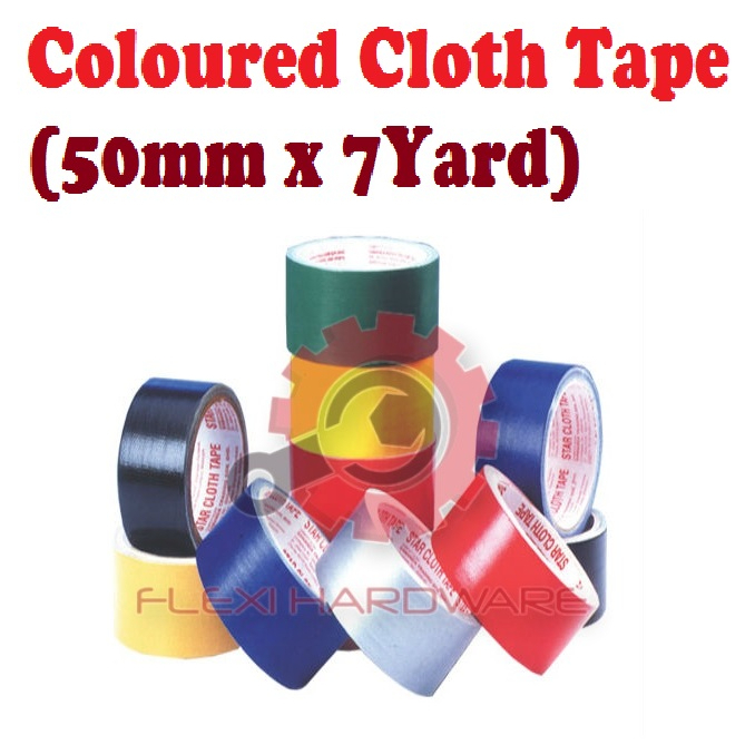 Coloured Cloth Tape (50mm/2'' x 7Yard) | Shopee Malaysia