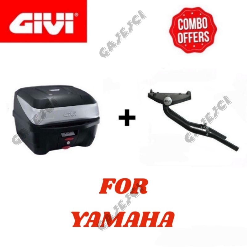 🎈COMBO🎈GIVI Box B32N Silver & HeavyDuty Monorack For YAMAHA LC135 Y15ZR ...