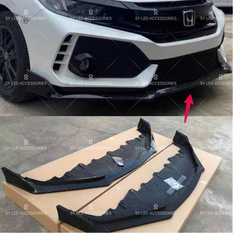 CIVIC FC TYPE R TYPER FRONT BUMPER SKIRT FRONT DIFFUSER LIP REPLACEMENT ...