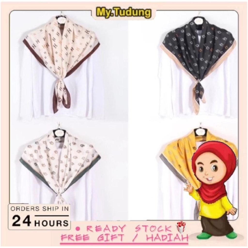 Ready Stock MyTudung New Corak Bidang 43 Muslimah Hijab Satin Pattern ...