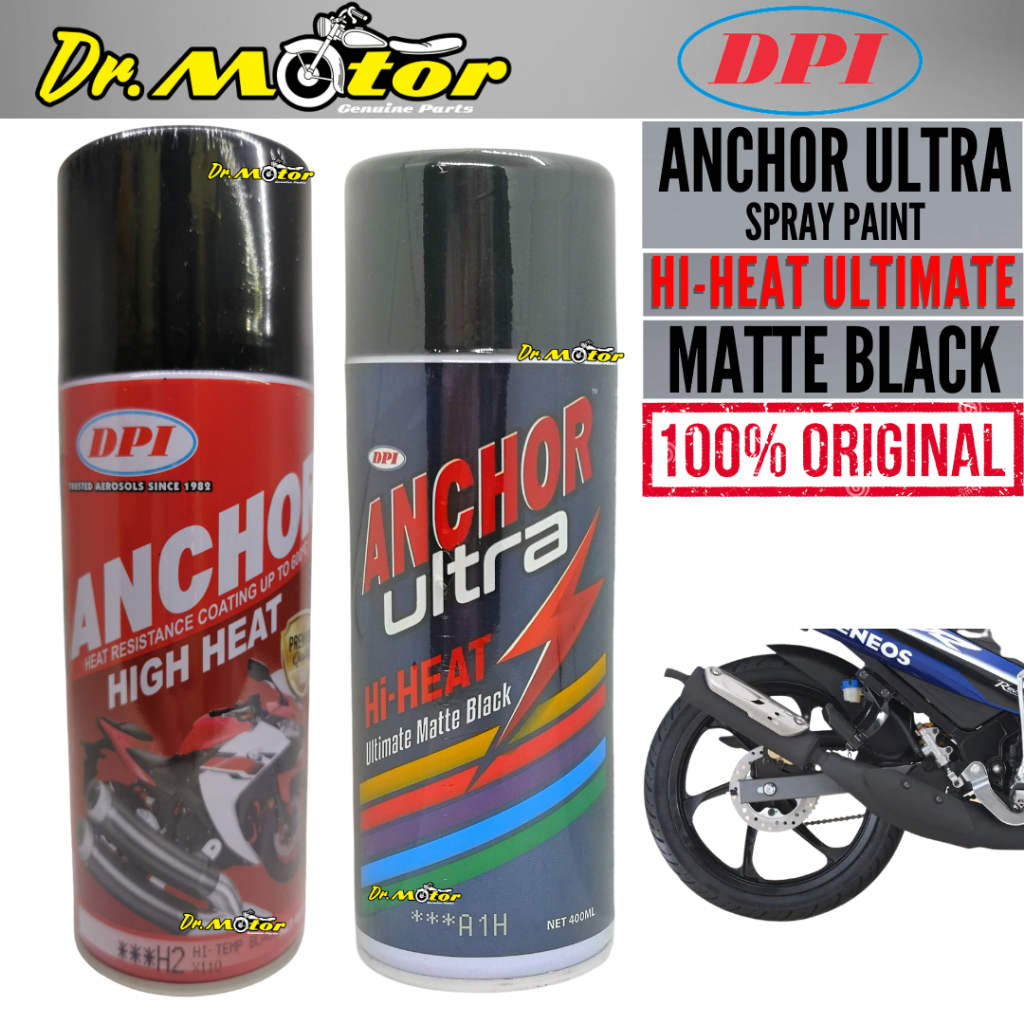 HI TEMP MATT BLACK HITAM MATTE MATI HIGH TEMPERATURE 600 H2 A1H ANCHOR ...