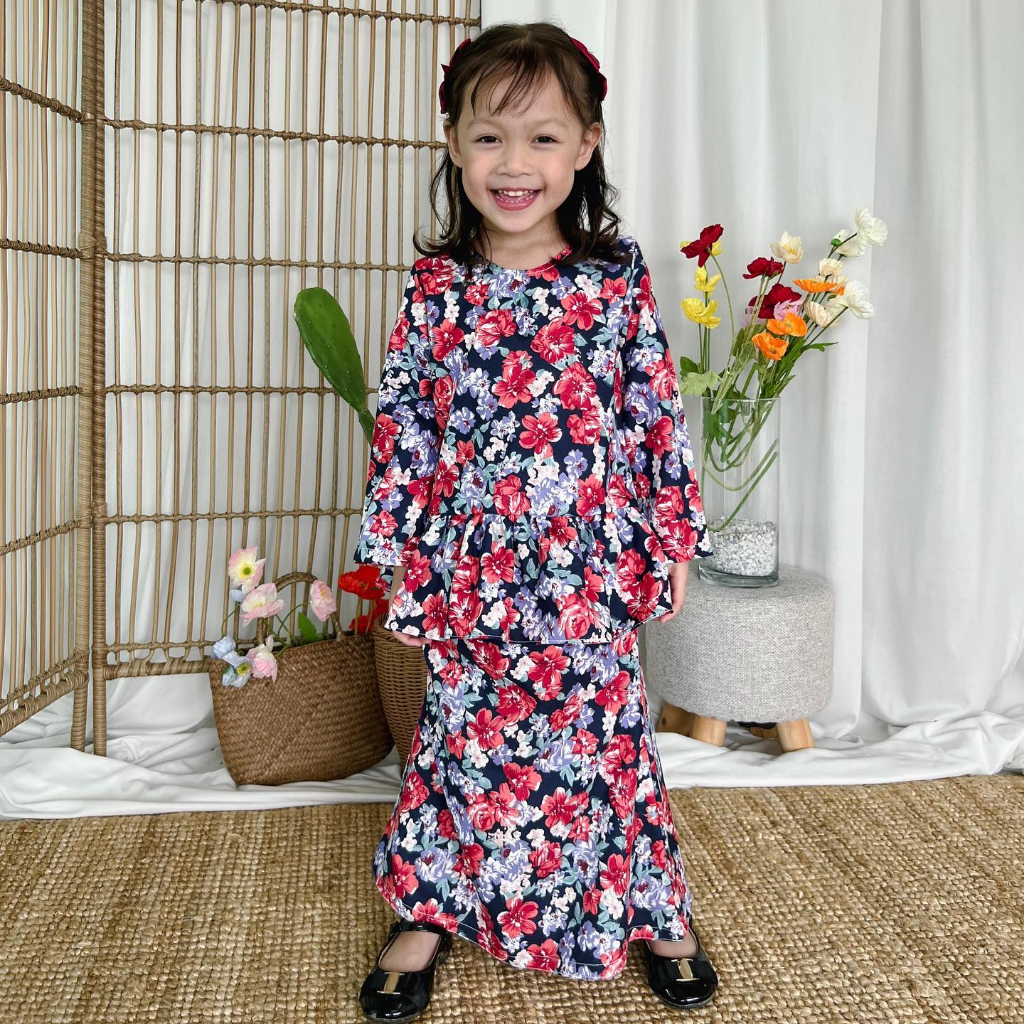 Kids Raya Collection Cotton Peplum / Kurung Kedah / 2 Pockets Girls ...
