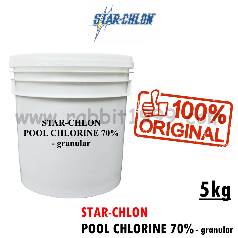 STAR-CHLON POOL CHLORINE 70% - granular - 5kg - chlorine hi-chlon 70G ...