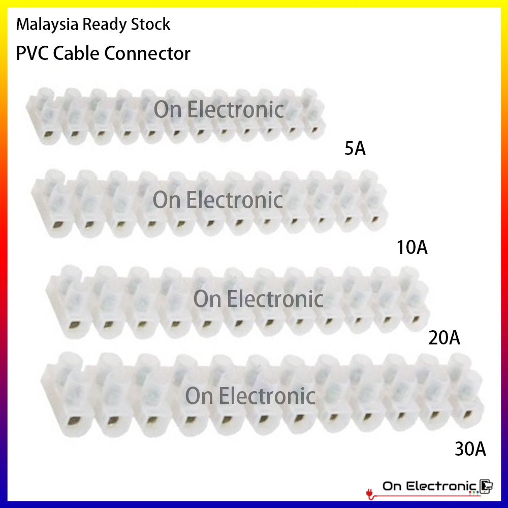 Electrical Connector PLASTIC STRIP CONNECTOR PVC Connector 5A 10A 20A ...