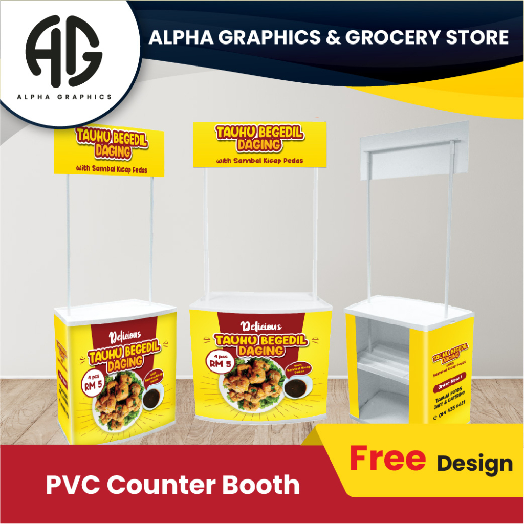 PVC COUNTER BOOTH / PROMOTIONAL COUNTER BOOTH PROMOSI (included ...