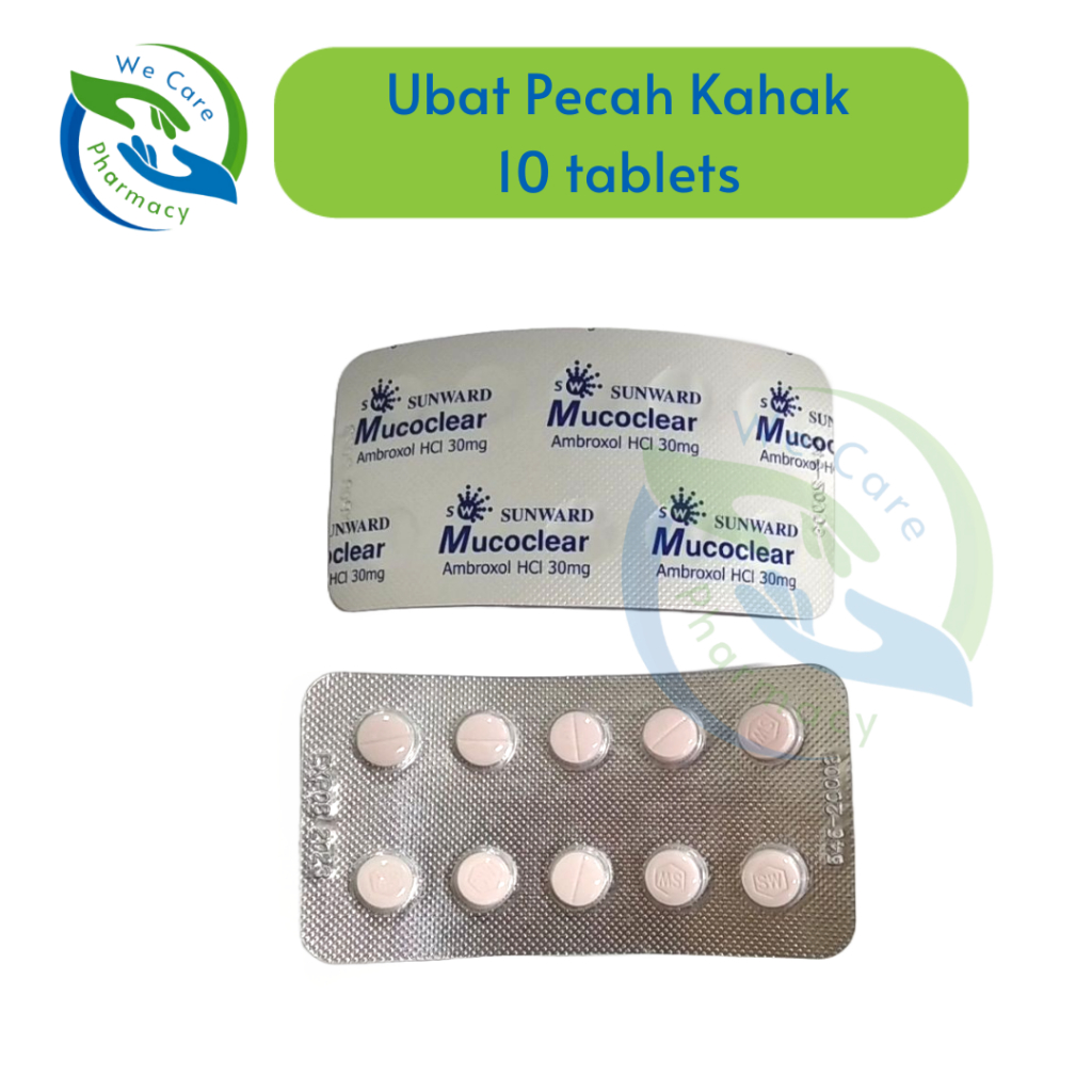 Sunward Mucoclear Ambroxol HCI 30mg / Ubat pecah kahak, buang kahak for ...