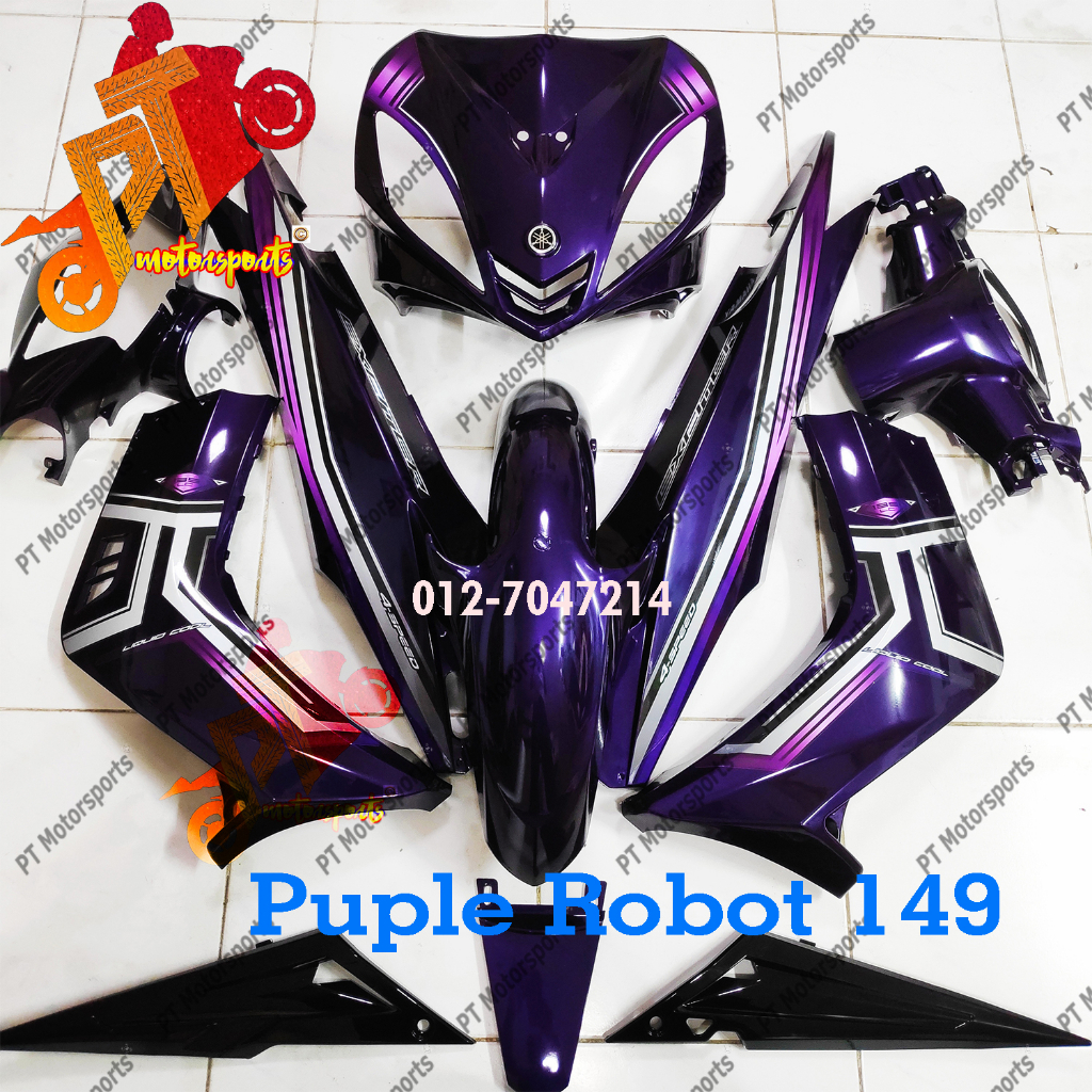 Yamaha LC 135 V1 V2 V3 V4 V5 V6 V7 Cover Set Ysuku Purple Black Sticker ...