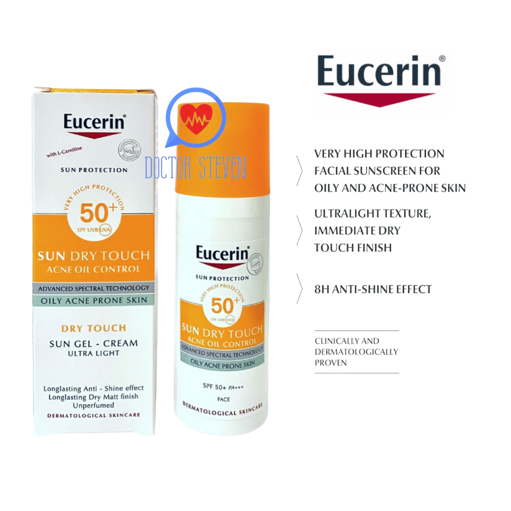 [DRSTEVEN] Eucerin Sun Dry Touch (Oil Control) Acne Sunscreen SPF50 ...