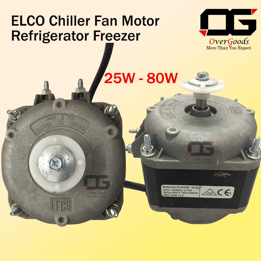 ELCO 25w-80w Multi Refrigerator Fan Motor CHILLER / FREEZER / FRIDGE ...
