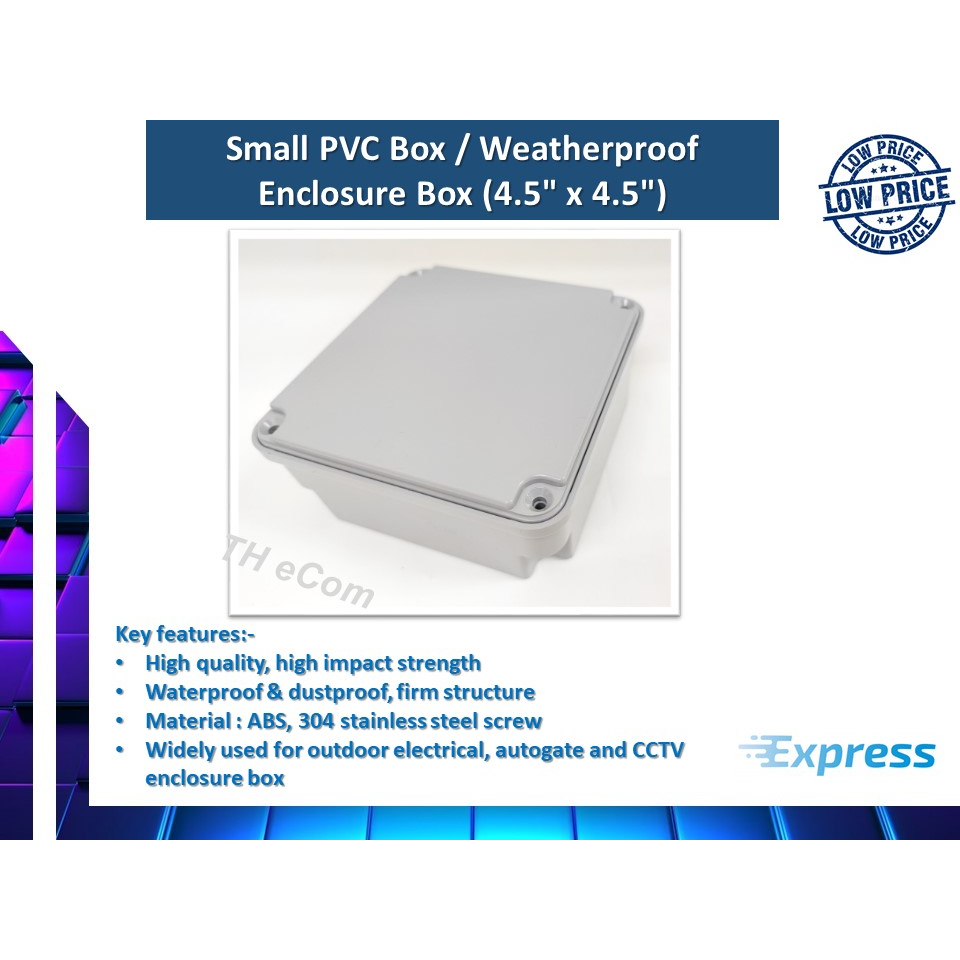 Waterproof Enclosure Box / PVC Box / Junction Box (4.5" x 4.5" x 2.0 ...