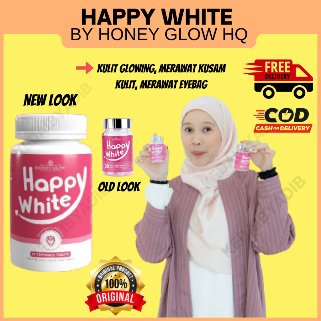 HAPPY WHITE Honey Glow Original HQ Supplement Vitamin C Tablet Kemam ...
