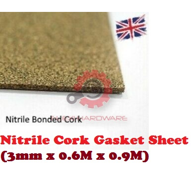 Nitrile Cork Gasket Sheet (3mm x 0.6Meter x 0.9Meter) | Shopee Malaysia